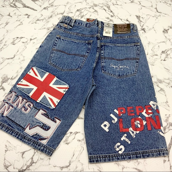Pepe Jeans | Shorts | Mens Pepe Jeans Mid Blue Denim Short | Poshmark